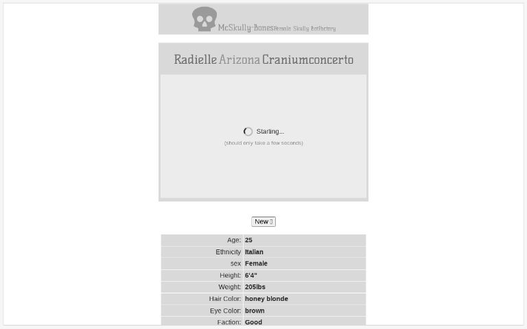 Mcbonesfemalechar ― Perchance Generator