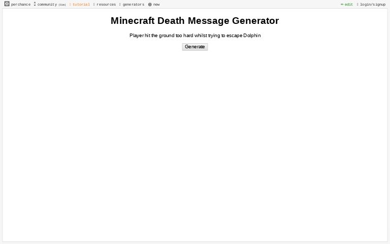 Minecraft Death Message Generator