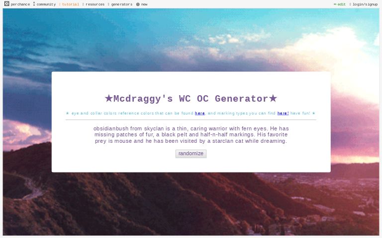 ★Mcdraggy's WC OC Generator★