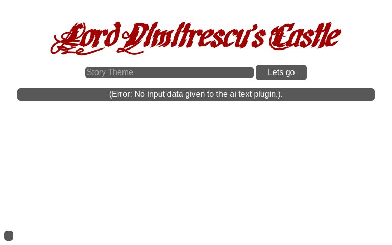 Lord Dimitrescu's Castle ― Perchance Generator