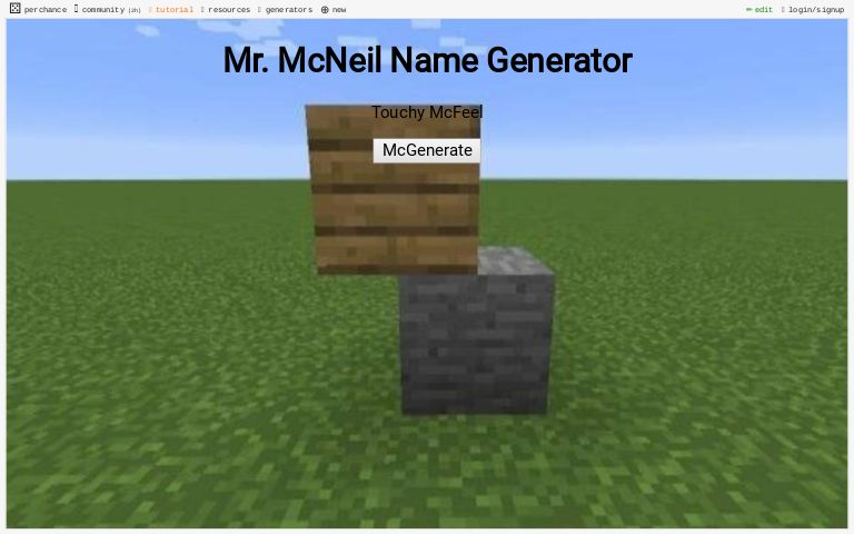 Mr. McNeil Name Generator