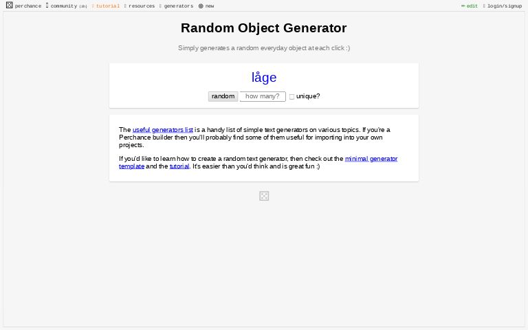 Random Object Generator