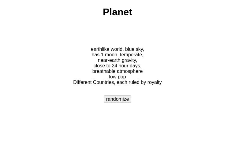 Planet ― Perchance Generator