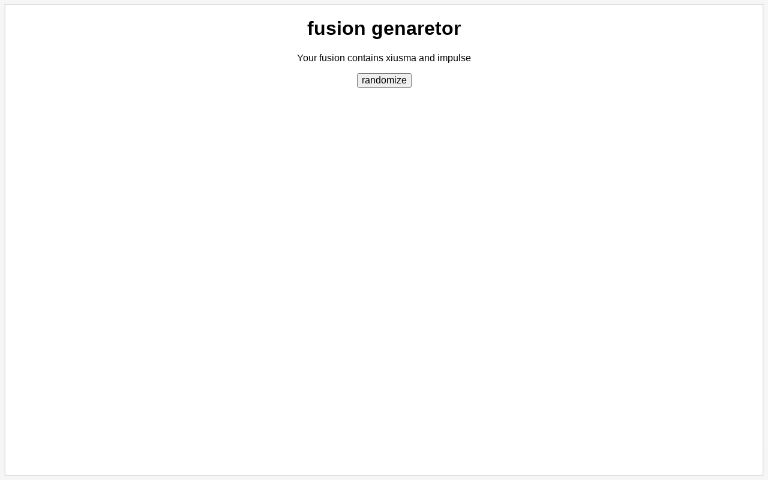 fusion genaretor ― Perchance Generator