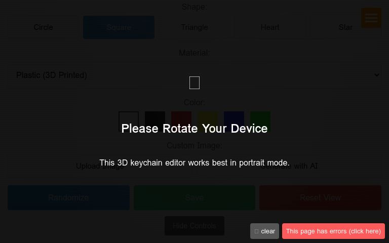 3D Keychain Creator ― Perchance Generator