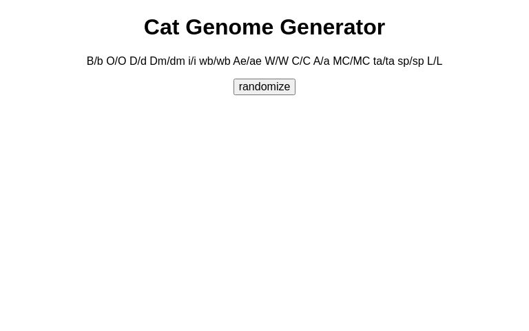 Cat Genome Generator