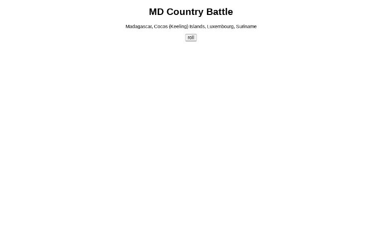 MD Country Battle ― Perchance Generator