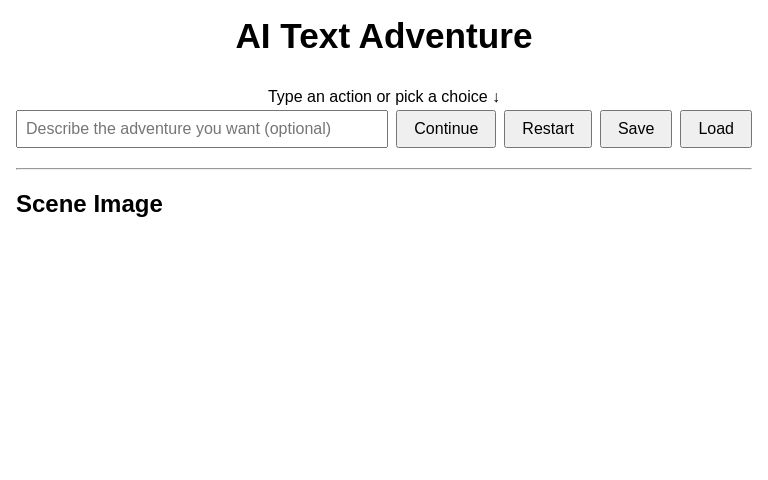 AI Text Adventure ― Perchance Generator