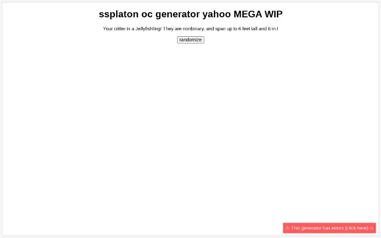 ssplaton oc generator yahoo MEGA WIP