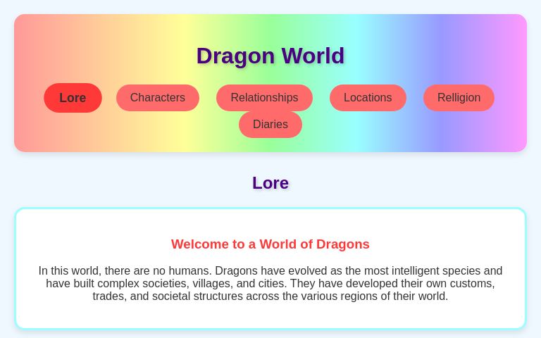 Dragon World ― Perchance Generator