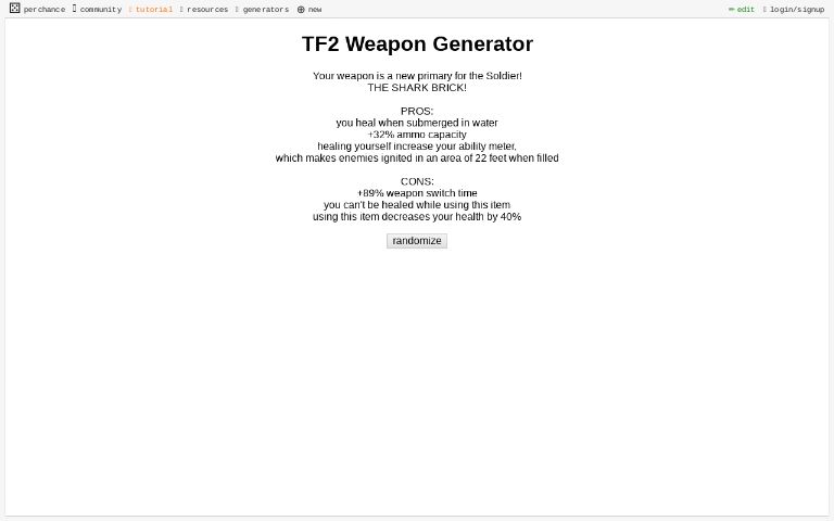 TF2 Weapon Generator