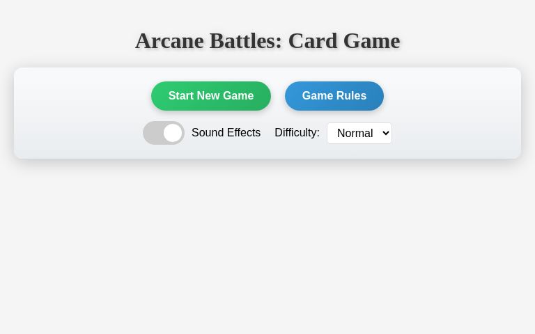 Arcane Battles: Card Game ― Perchance Generator