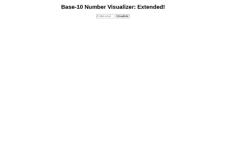 Base-10 Number Visualizer: Extended! ― Perchance Generator