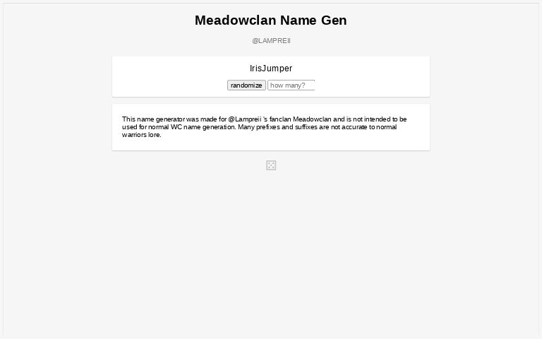 Meadowclan Name Gen