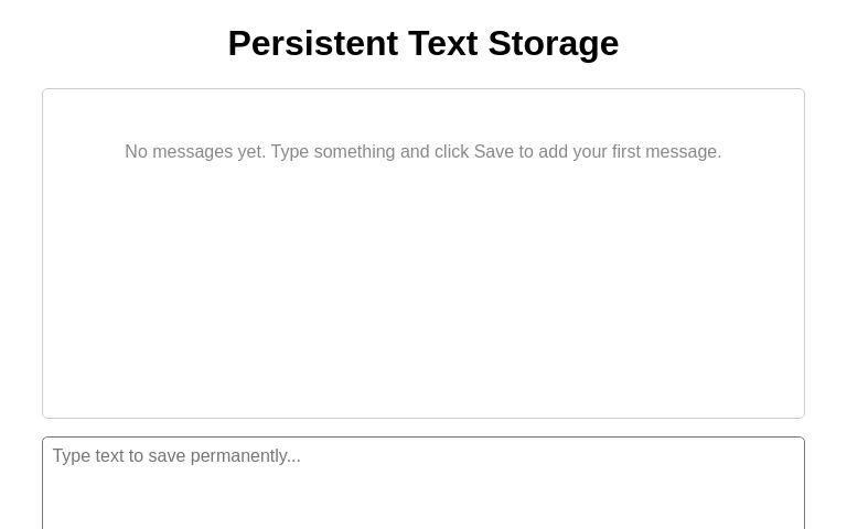 Persistent Text Storage ― Perchance Generator