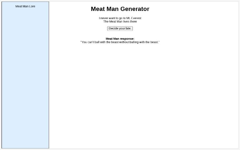 Meat Man Generator