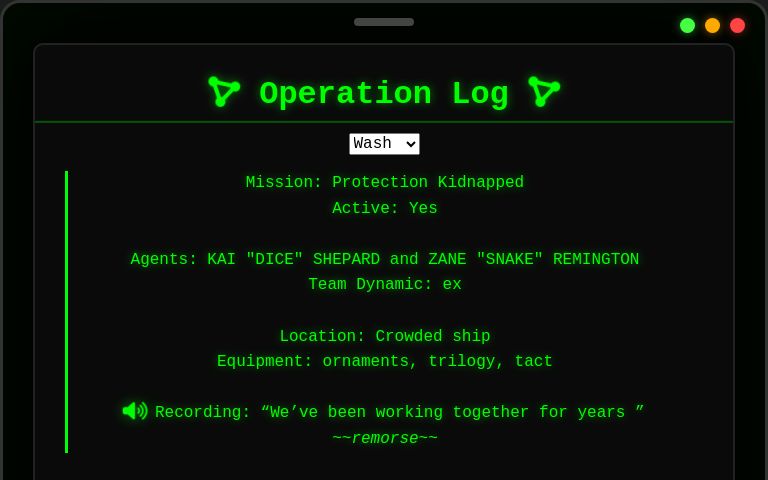 Operation Log ― Perchance Generator