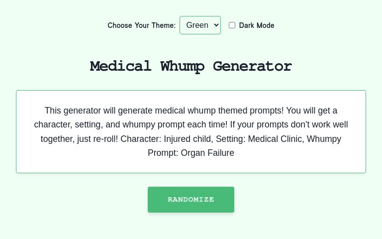 Medical Whump Generator