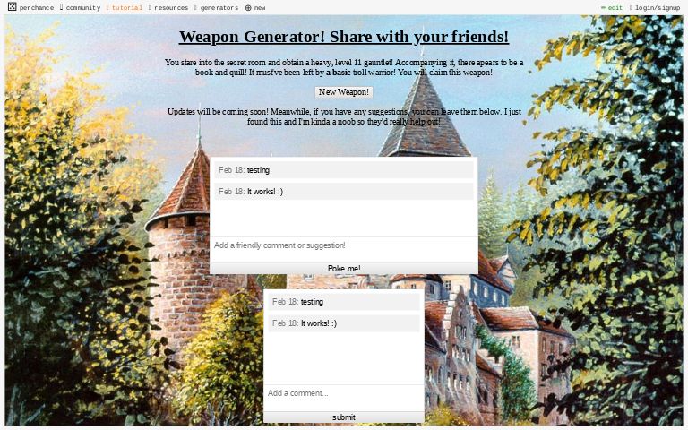 Weapon Generator! Share with your friends!