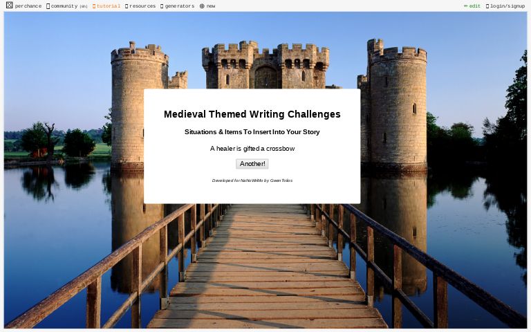 Medieval Themed Writing Challenges ― Perchance Generator