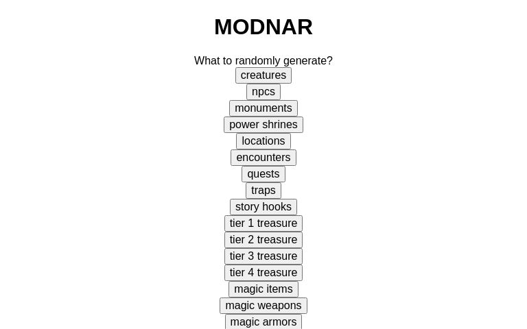 Modnar ― Perchance Generator