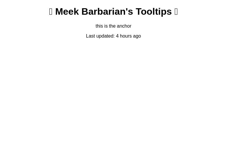 💬︎ MeekB Tooltip 💬︎ ― Perchance Generator