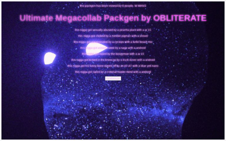 Ultimate Megacollab Packgen by OBLITERATE ― Perchance Generator