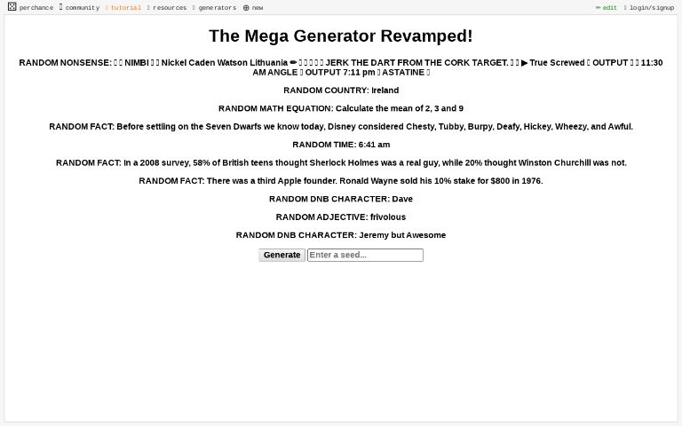 The Mega Generator Revamped!