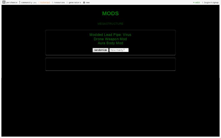 MODS ― Perchance Generator