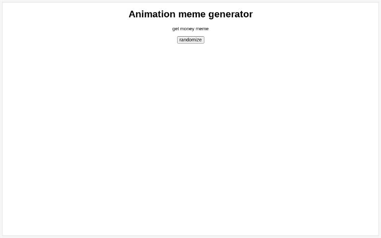 Animation meme generator