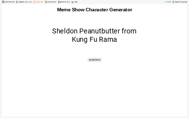 Meme Show Character Generator