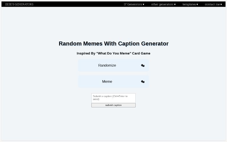 Random Memes With Caption Generator