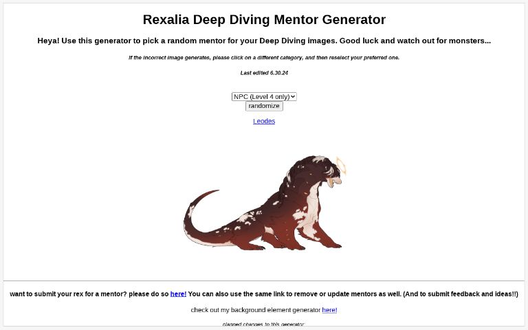 Rexalia Deep Diving Mentor Generator