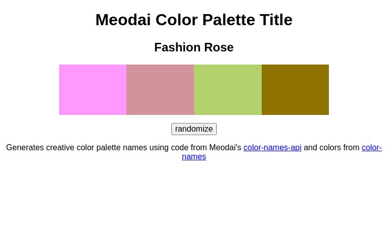 Meodai Color Palette Title ― Perchance Generator