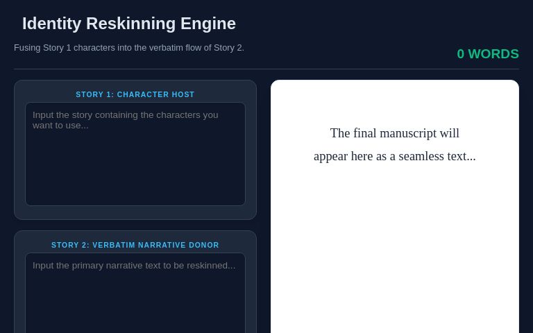 Identity Reskinning Engine ― Perchance Generator