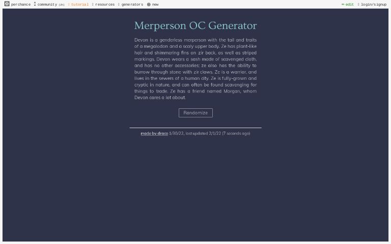Merperson OC Generator