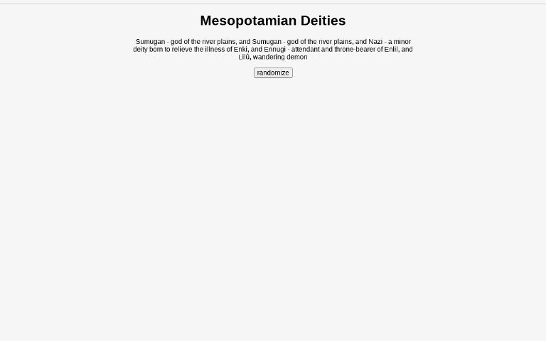 Mesopotamian Deities ― Perchance Generator