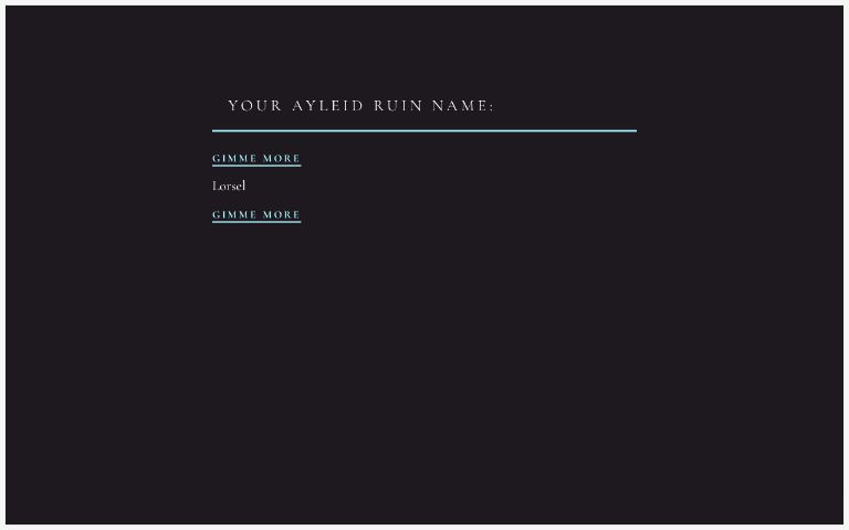 Mess of a Ayleid Ruin Name Generator