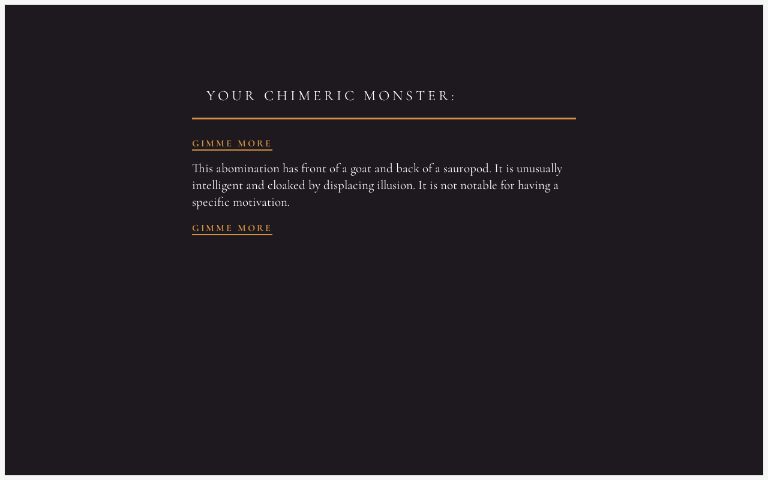 Mess of a Chimeric Monster Generator