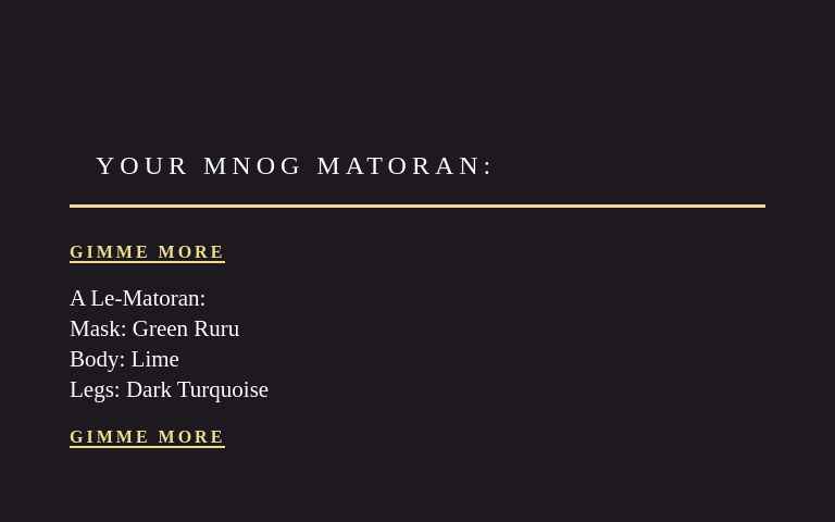 Mess of a MNOG Matoran Generator