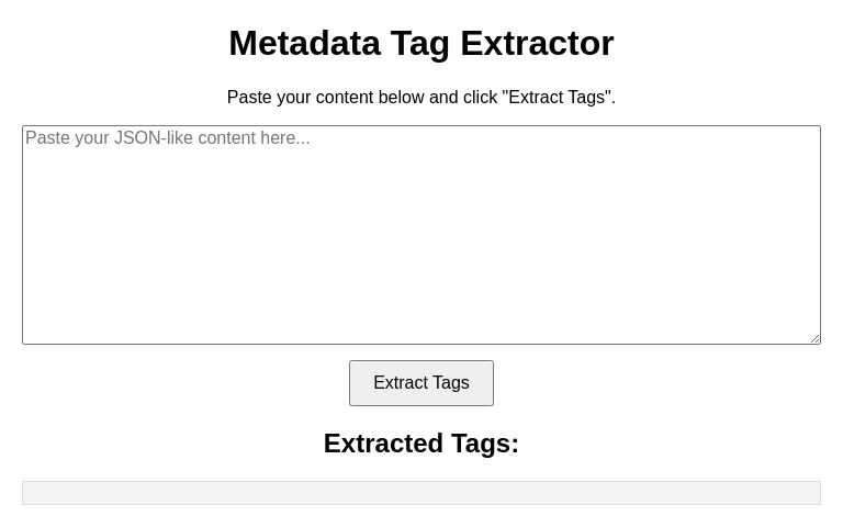 Metadata Tag Extractor ― Perchance Generator