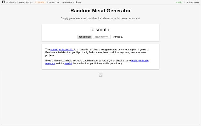 Random Metal Generator