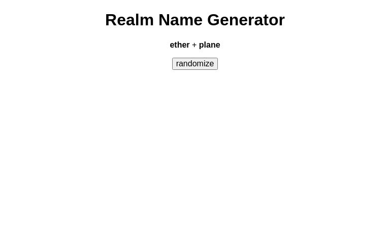 Realm Name Generator