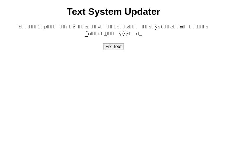 Text System Updater ― Perchance Generator