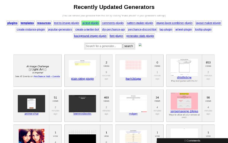 Recently Updated Generators