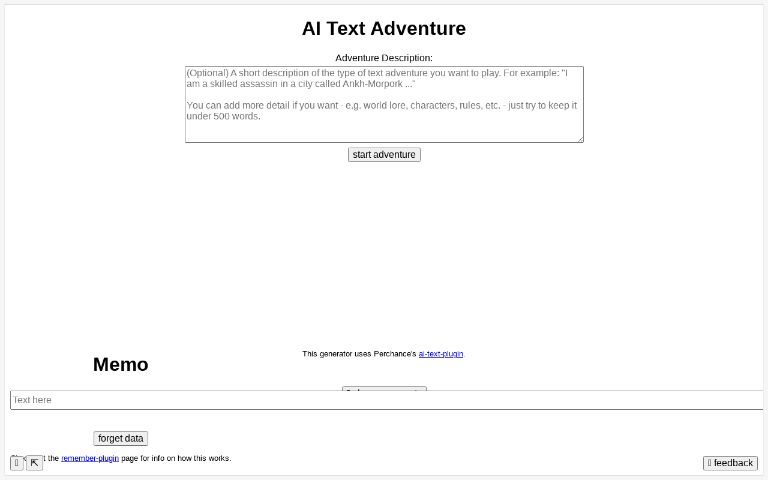 AI Text Adventure - free, no-signup, no limits - AI Dungeon Alternative ...