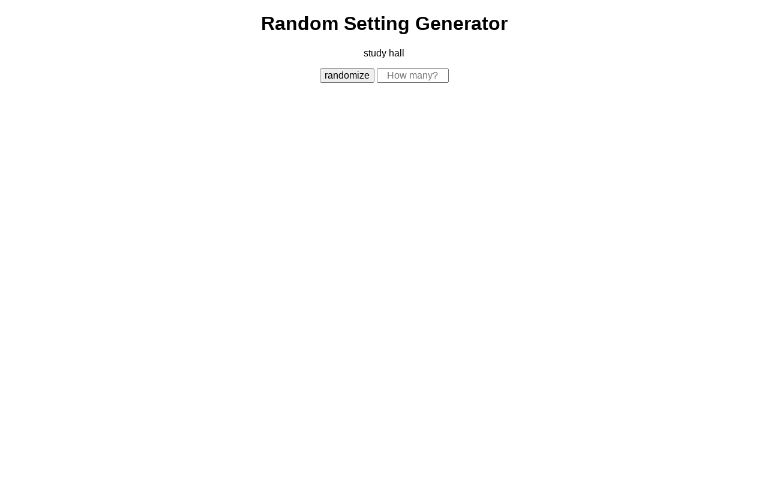 Random Setting Generator