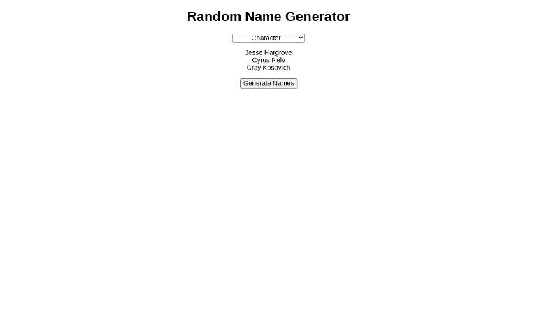 Random Name Generator