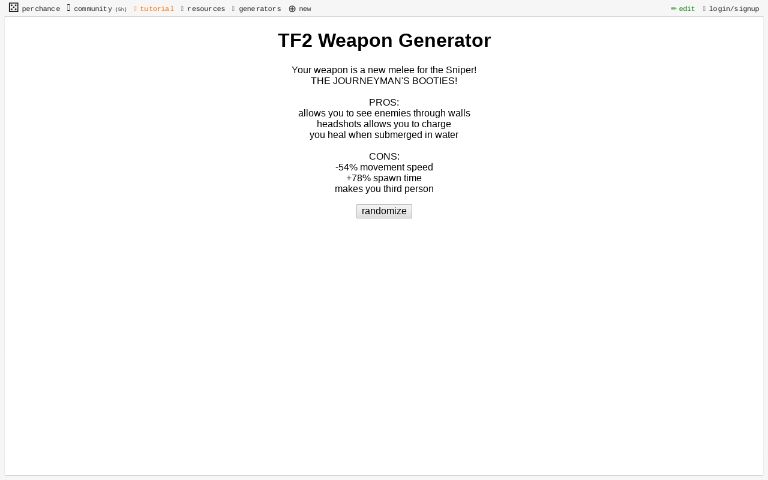 TF2 Weapon Generator