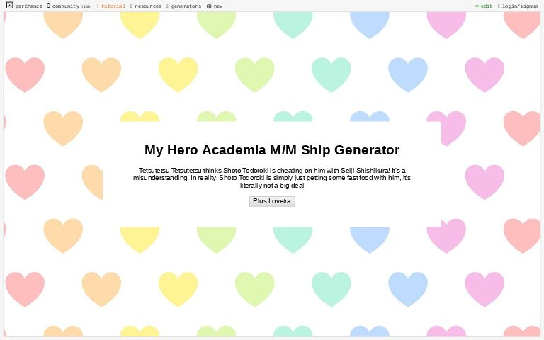My Hero Academia M/M Ship Generator